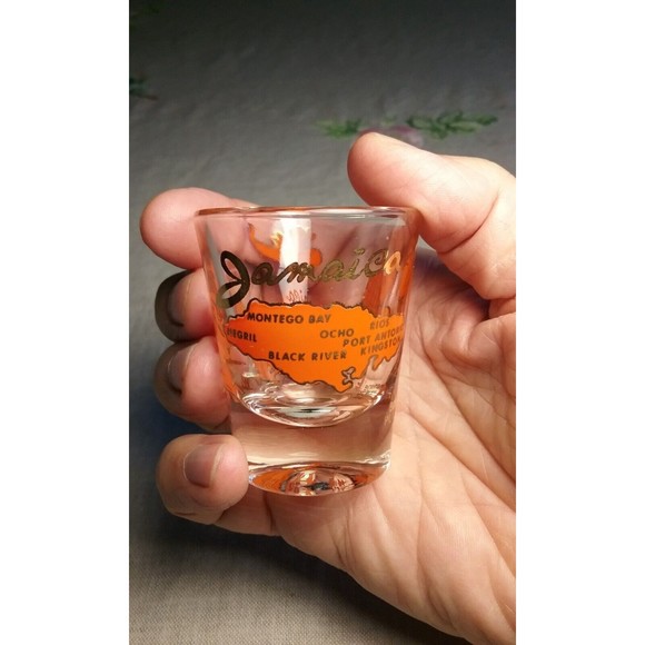 Unbranded | Dining | Vintage Jamaica Shot Glass Weighted Bottom Bongo ...